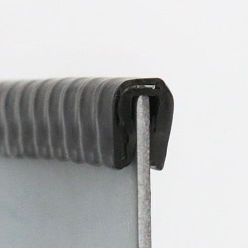 Reinforced Edge Trim, Rubber & Steel - 8mm Depth x 5m
