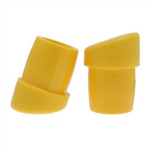 Round Angled Tube Insert - 19mm Outside Diameter, Yellow