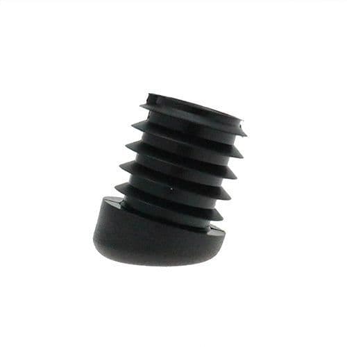 Round Angled Tube Insert - 22mm Outside Diameter, Black