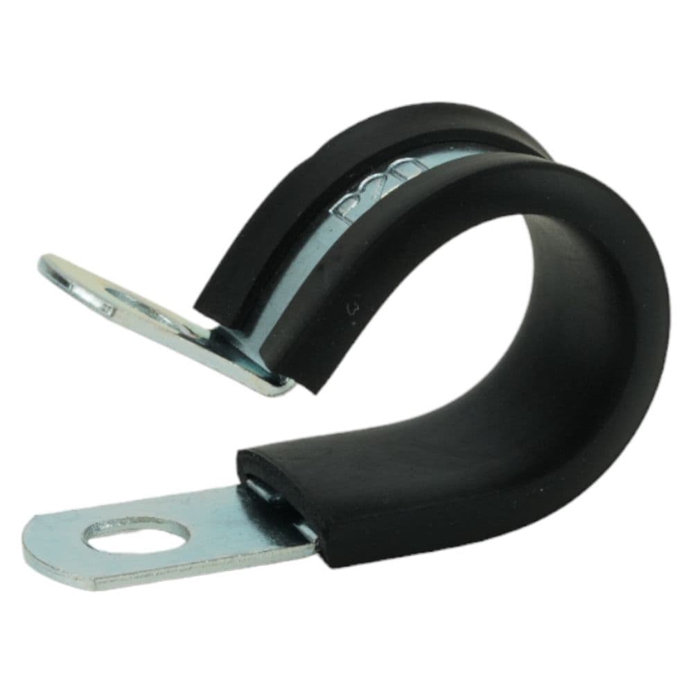 Rubber Lined P Clip 16mm BZP | Pipe & Cable Fixing