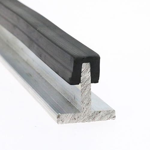 EPDM Rubber Edge Trim, Square Channel - 10mm Depth x 5m Length