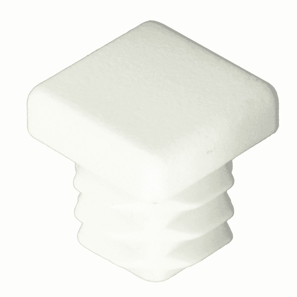 15mm x 15mm Square Tube Inserts,White