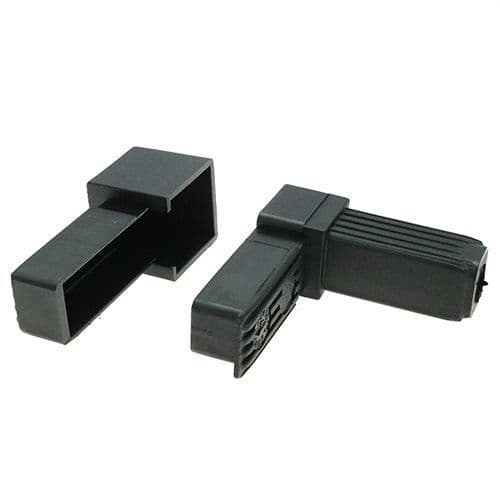 Square 2 Way Tube Connector - 25mm Outside Diameter