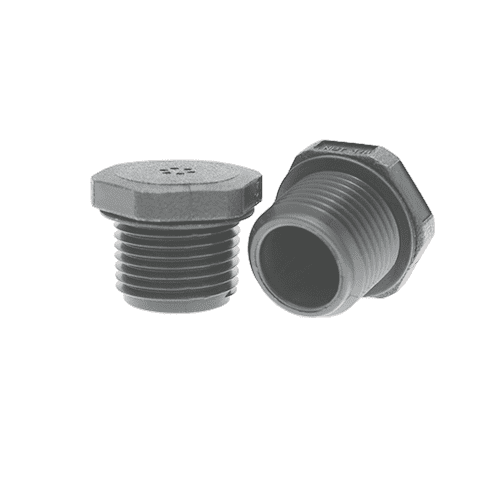 Threaded Vent Plugs NPT 1/4 Thread, 16.8mm Length - Grey