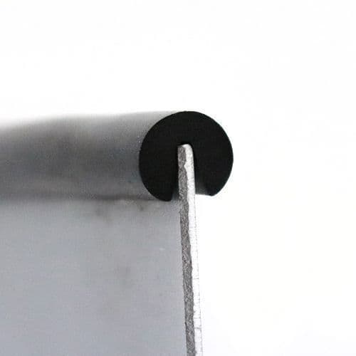 EPDM Rubber Edge Trim, U Channel - 6mm Depth x 5m Length