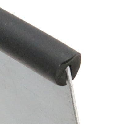EPDM Rubber Edge Trim, U Channel - 9.5mm Depth x 50m Length