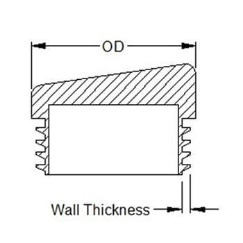Oval Angled Tube inserts For Pipes & Posts 10mm - 60mm - Vital Parts
