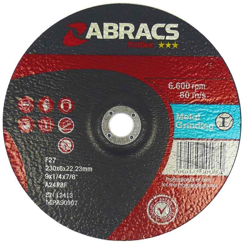 230 x 1.8 mm Proflex Cutting Discs. Flat sided. Steel & stainless steel