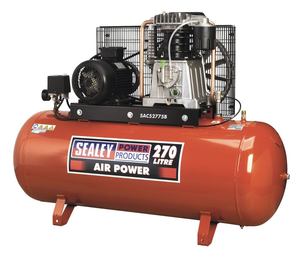 Air Compressor 270L Belt Drive 7.5hp 3ph SAC52775B Sealey