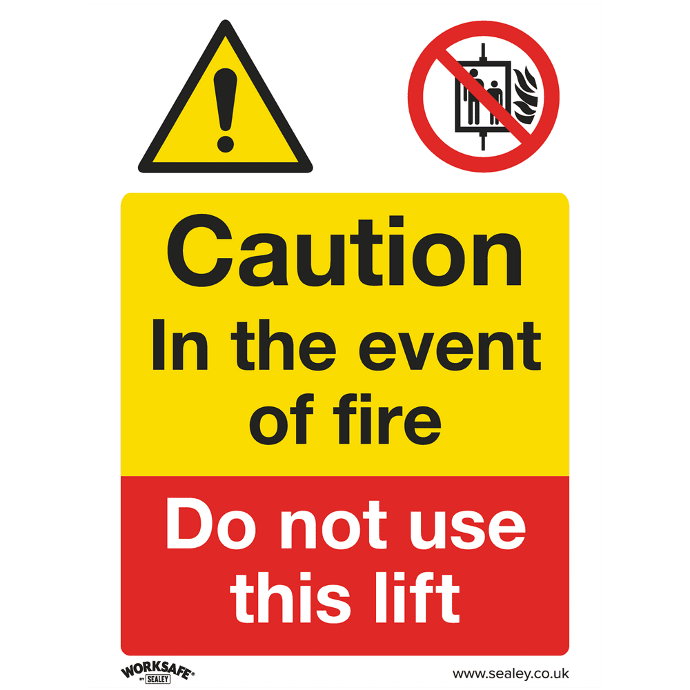 Caution Do Not Use Lift Safety Sign - Self-Adhesive Vinyl