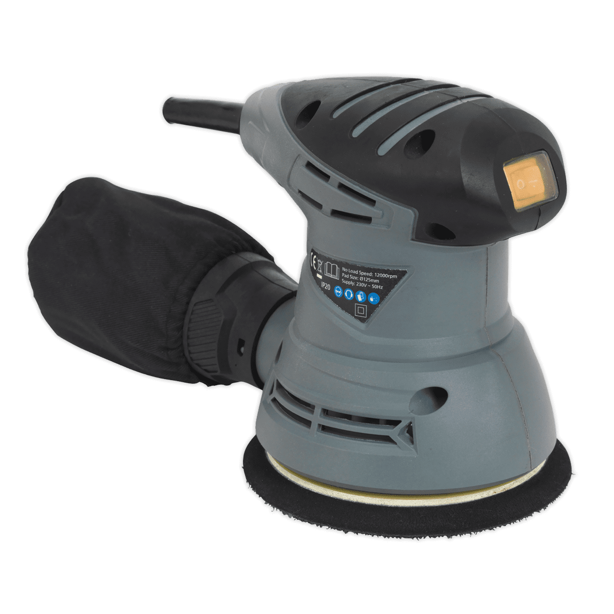 Sealey S0125 Dual Action Palm Sander Ø125mm 240W/230V