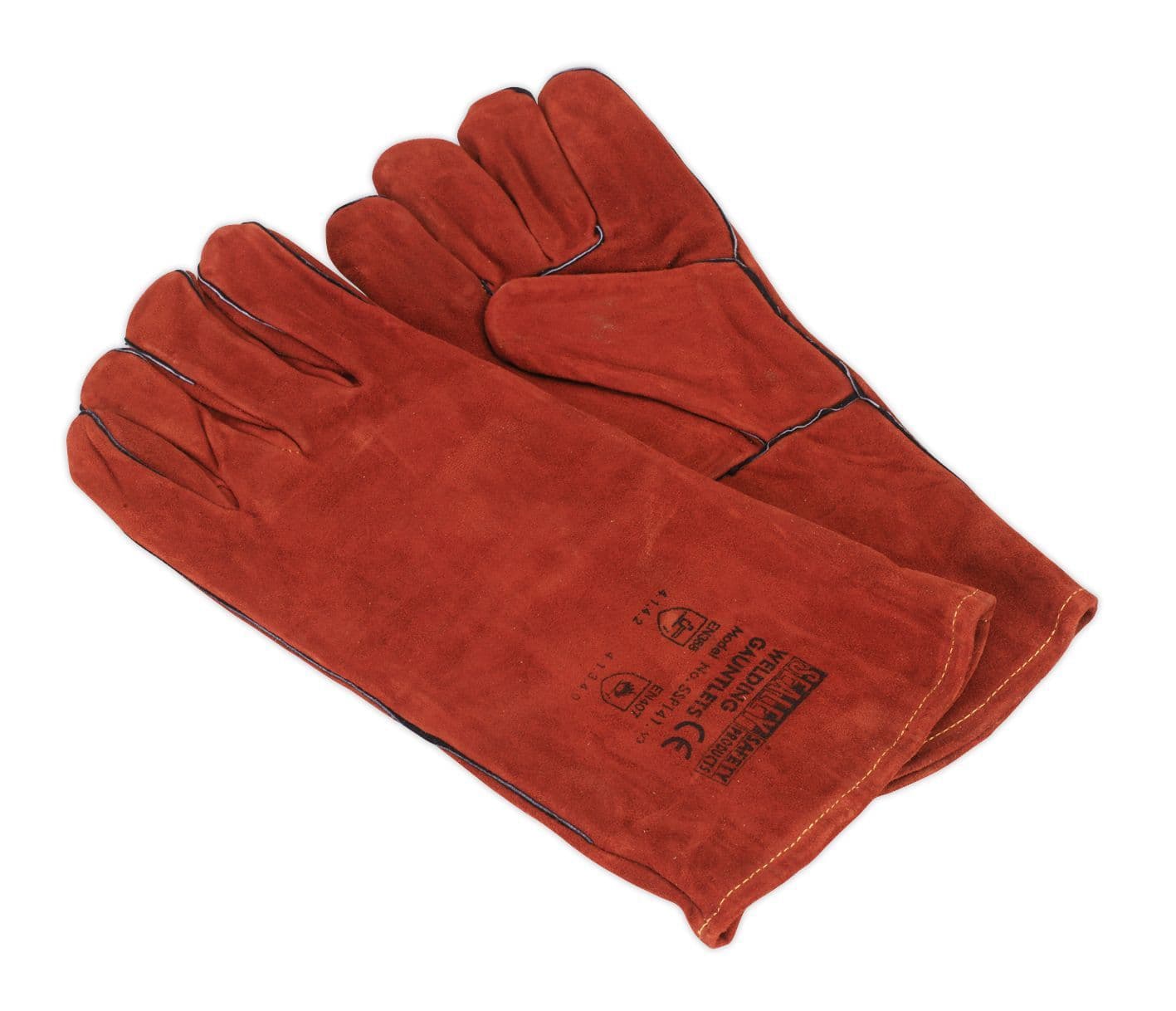 Leather Welding Gauntlets Lined Heavy-Duty/Abtec4Abrasives