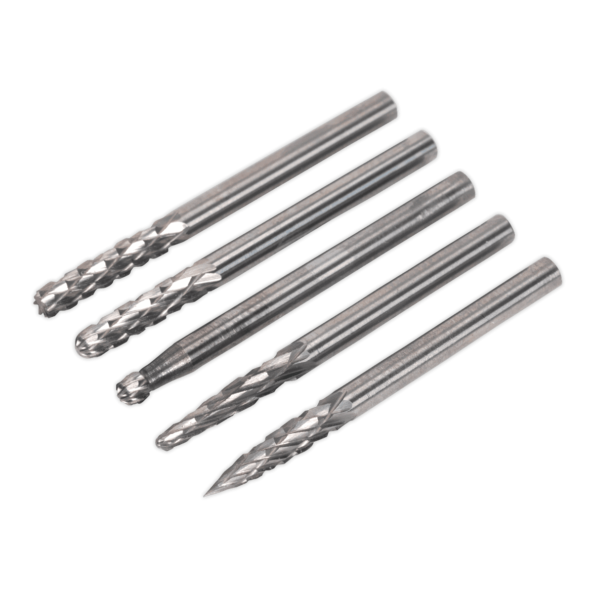 5 piece micro carbide burr set | Universal cut | MCBSET01