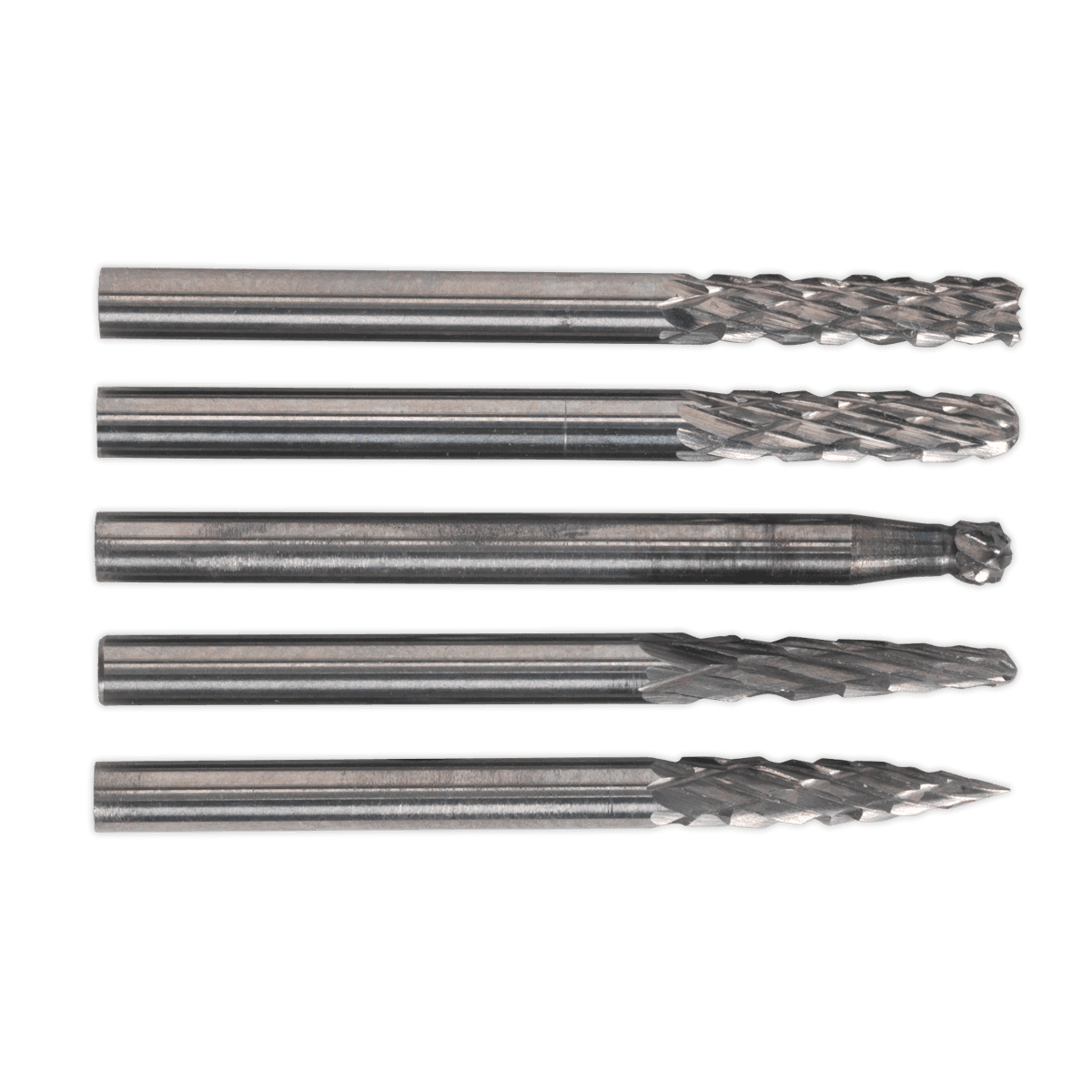 5 piece micro carbide burr set | Universal cut | MCBSET01