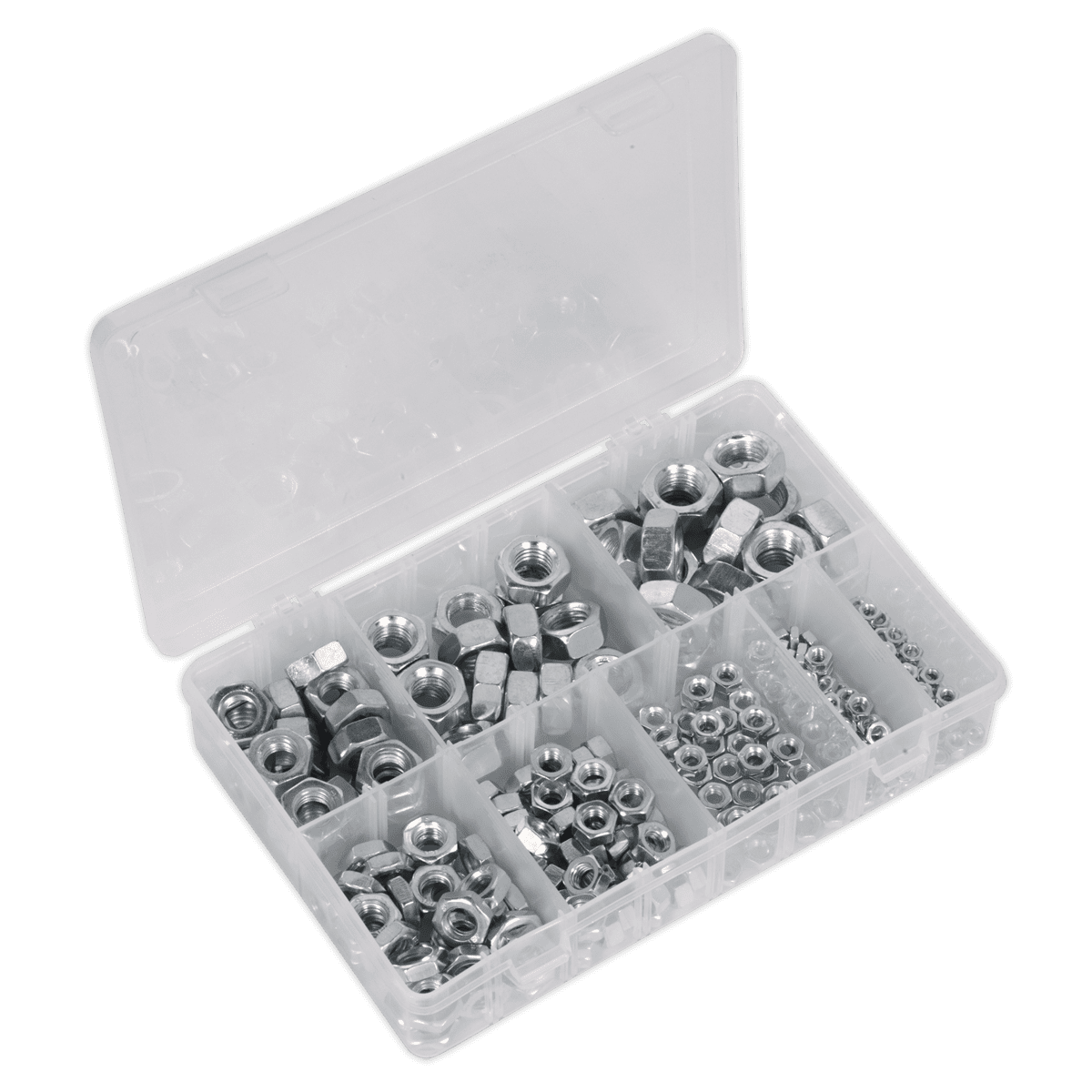 Steel Nut Assortment 255pc M4-M16 DIN 934 Metric AB046SN