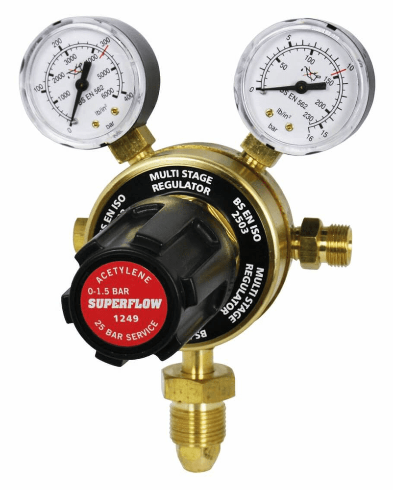 Acetylene Regulator Multi stage 2 Gauge