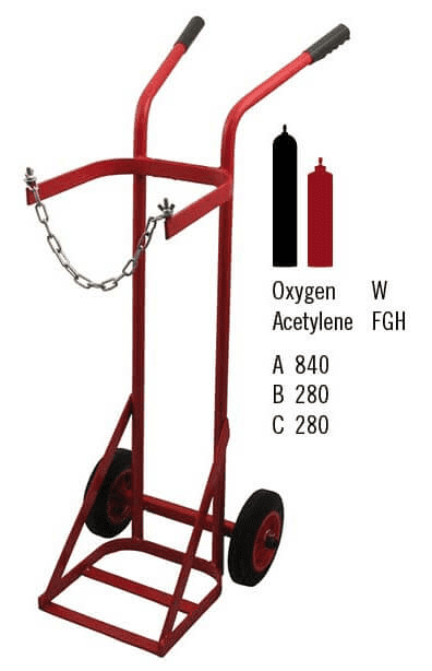 Single Oxygen/Acetylene Trolley