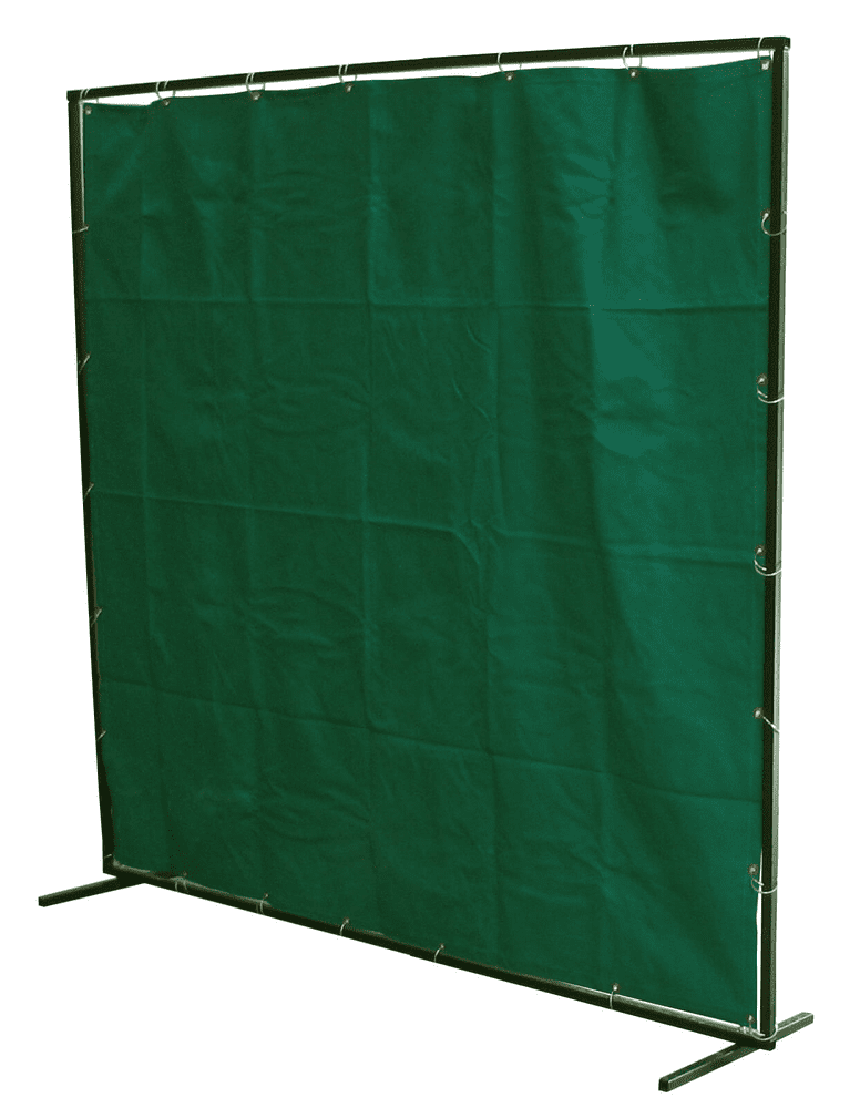 Green flame resistant welding screens