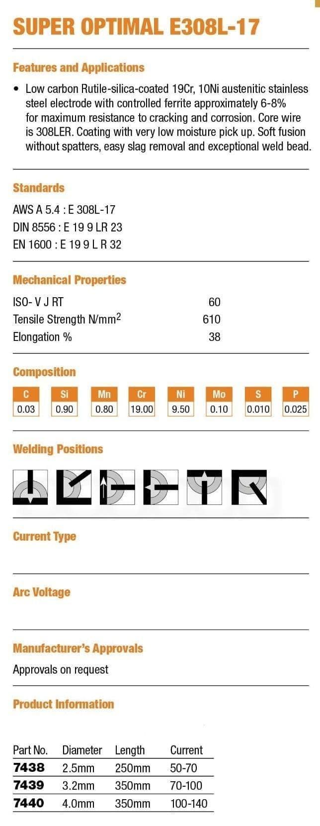 308L Stainless Steel Arc Welding Rods