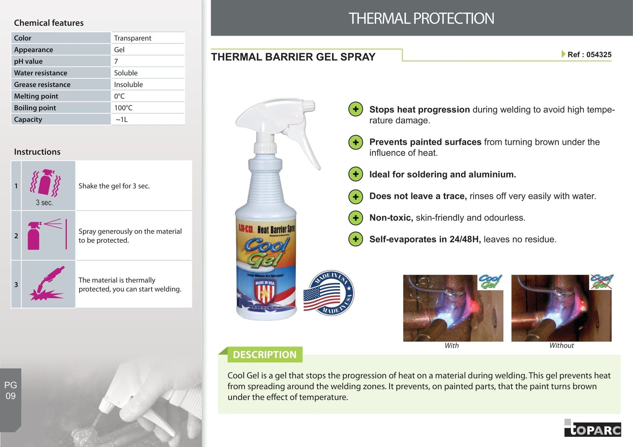 Heat Barrier Gel Spray