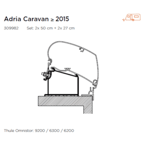 AWNING ADAPTOR FOR ADRIA CARAVAN 2015