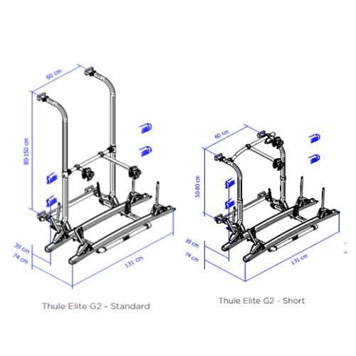 THULE ELITE G2 BIKE RACK STANDARD OR SHORT VERSION