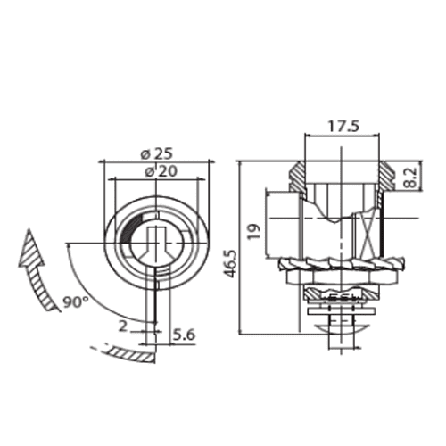 ZADI COMPARTMENT LOCK - 180 OPERATION