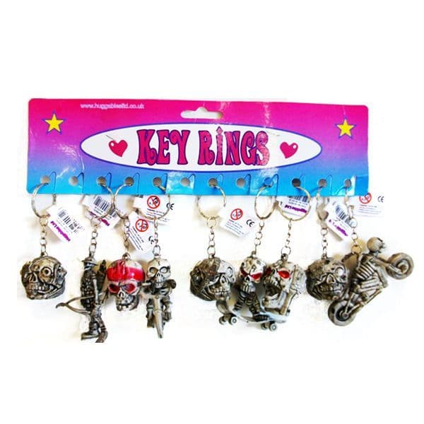 12 x Skeleton Key Rings