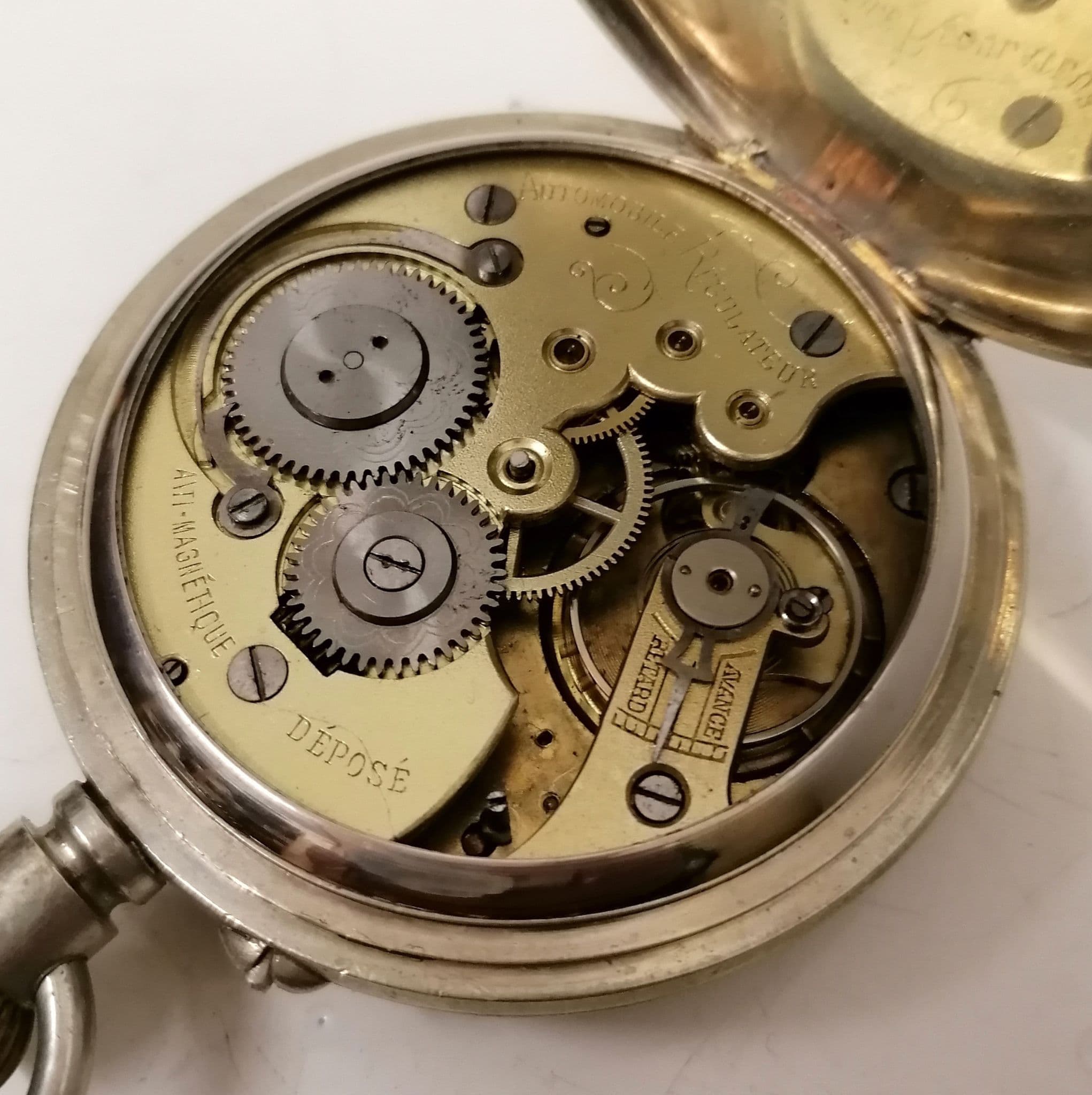 Automobile Regulateur c 1910 Goliath Pocket Watch