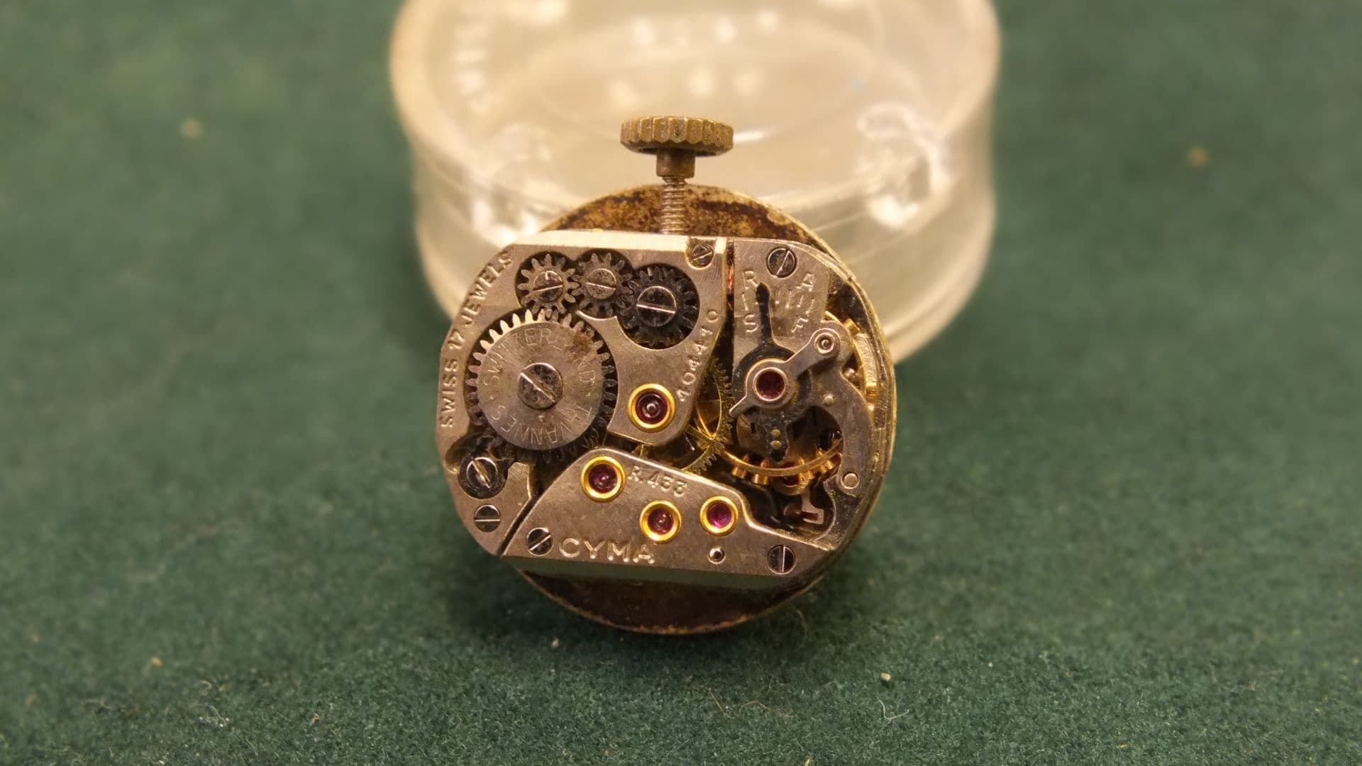 CYMA TALIS CAL R433 Movement with Dial hands and crown