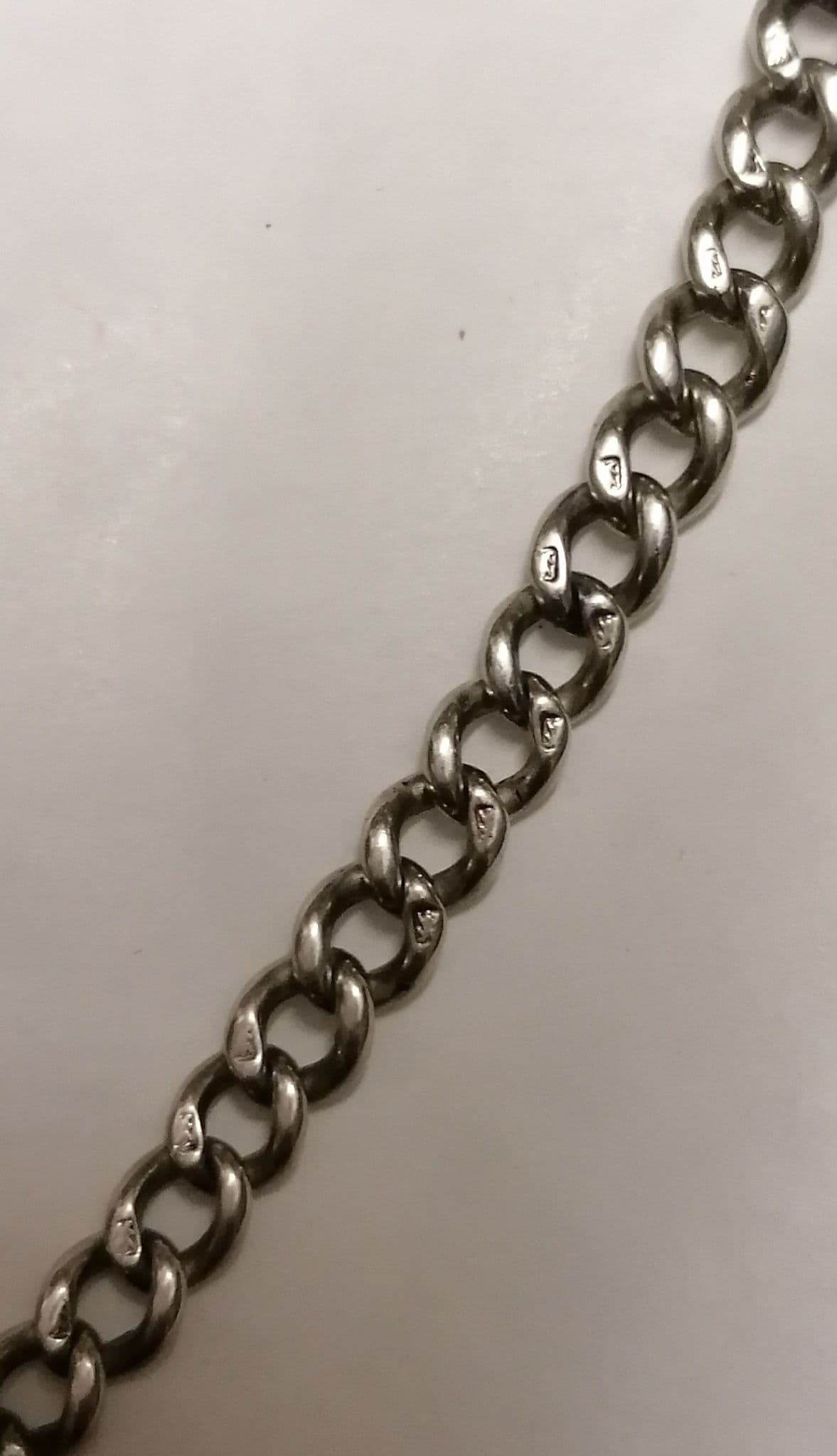 Double Albert chain solid silver with coin