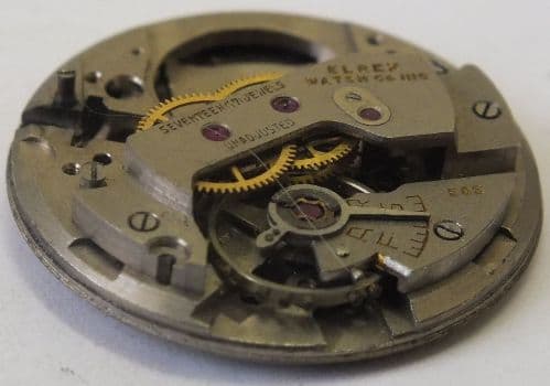 ELREX WATCH CO 17 Jewel part movement complete balance Dial and hands