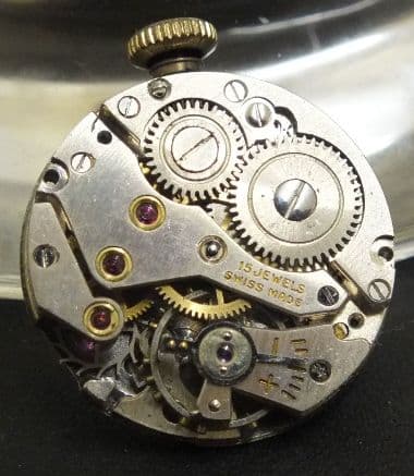 Everite 15 jewel movement sub second Dial and hands for project