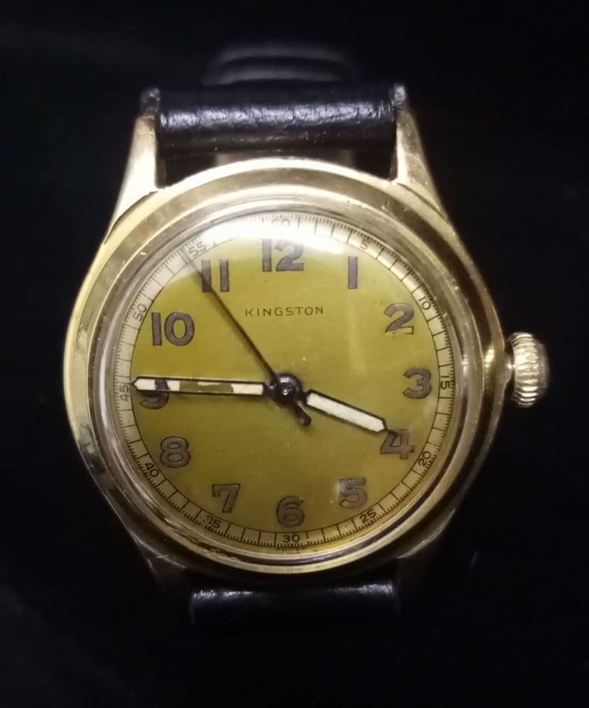 Kingston Watch Co manual Winding 10k gold