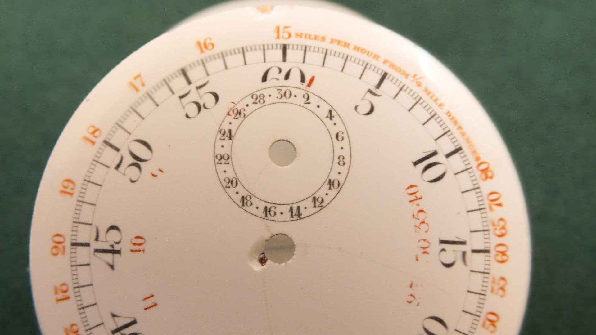 Porcelain Stop watch Dial Lovely