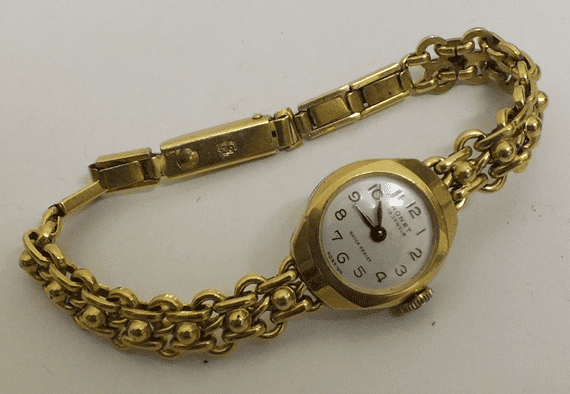 RONET 19 Jewel ladies gold plated cocktail watch