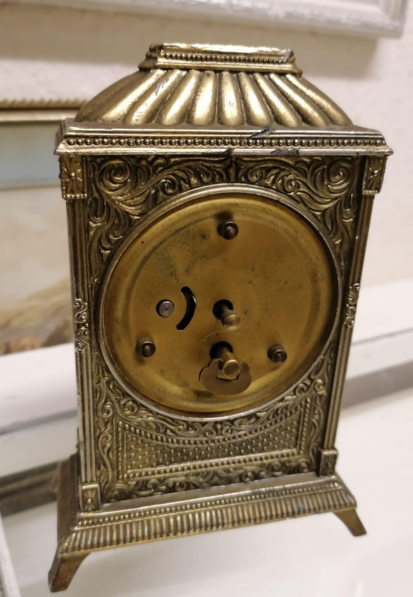 Splendex 1960s manual winding carriage clock