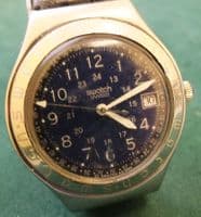 SWATCH AG 1993 ETA movement watch 24 Hr dial Runs for project