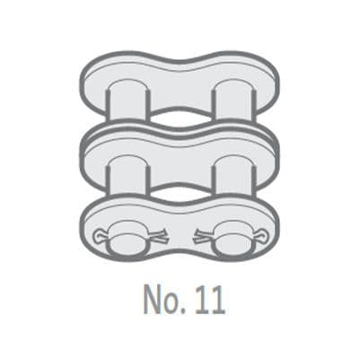 16B-2-NO11 Chain Connecting Link 1" Pitch BS Duplex Connecting Link ...