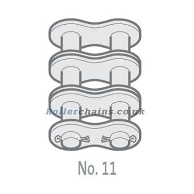 16B-3-NO11 Chain Connecting Link 1" Pitch BS Triplex Connecting Link ...
