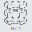 24B-2-NO11 Chain Connecting Link 1-1/2" Pitch BS Duplex Connecting Link ...