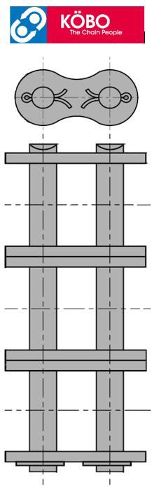 32B-3 Kobo Triplex Connecting Link 2" Pitch BS