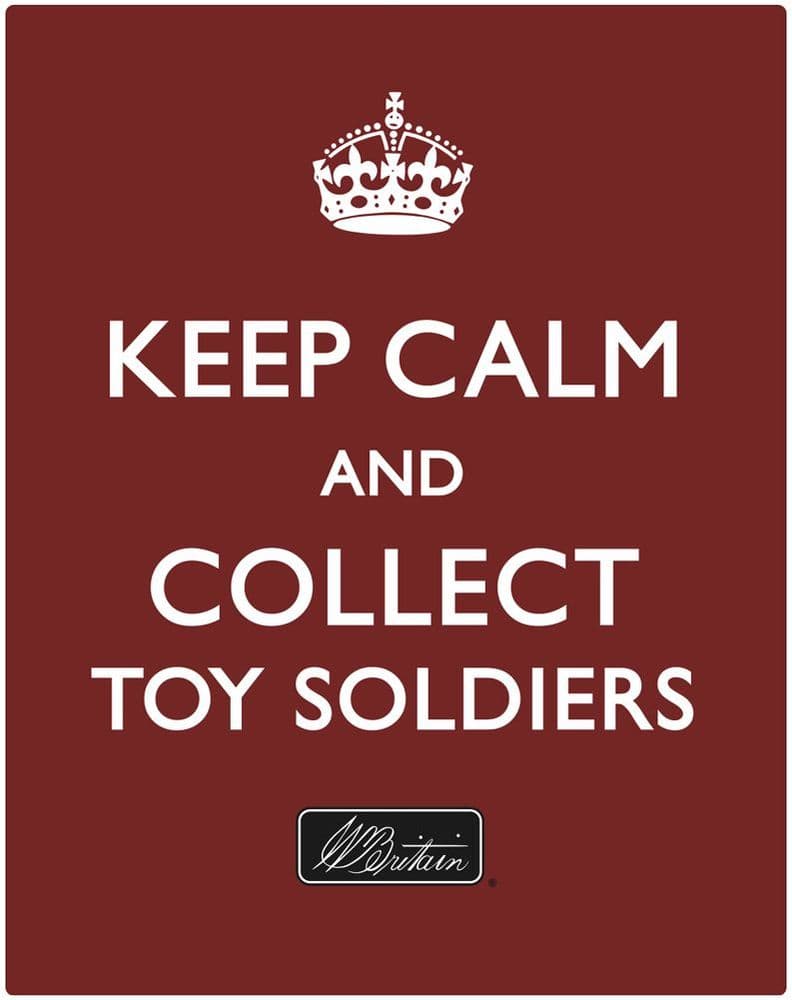 WB11000 - Keep Calm and Collect Toy Soldiers Metal Sign 12 5x16"