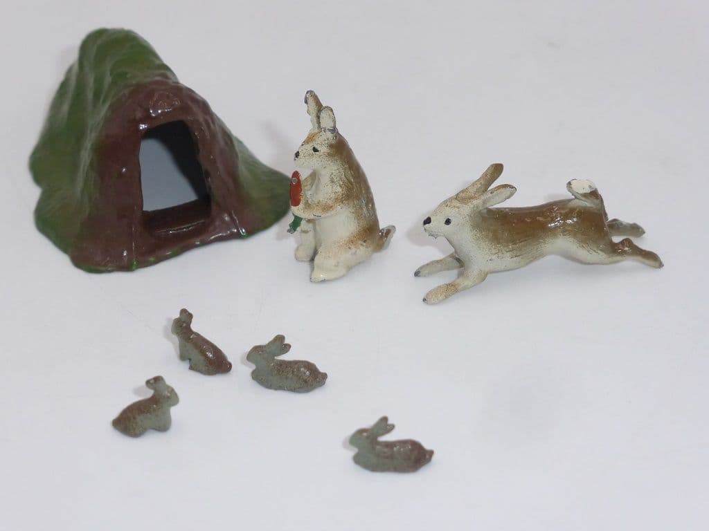 A Barrett & Sons Rabbit Warren Adults and Baby Rabbits