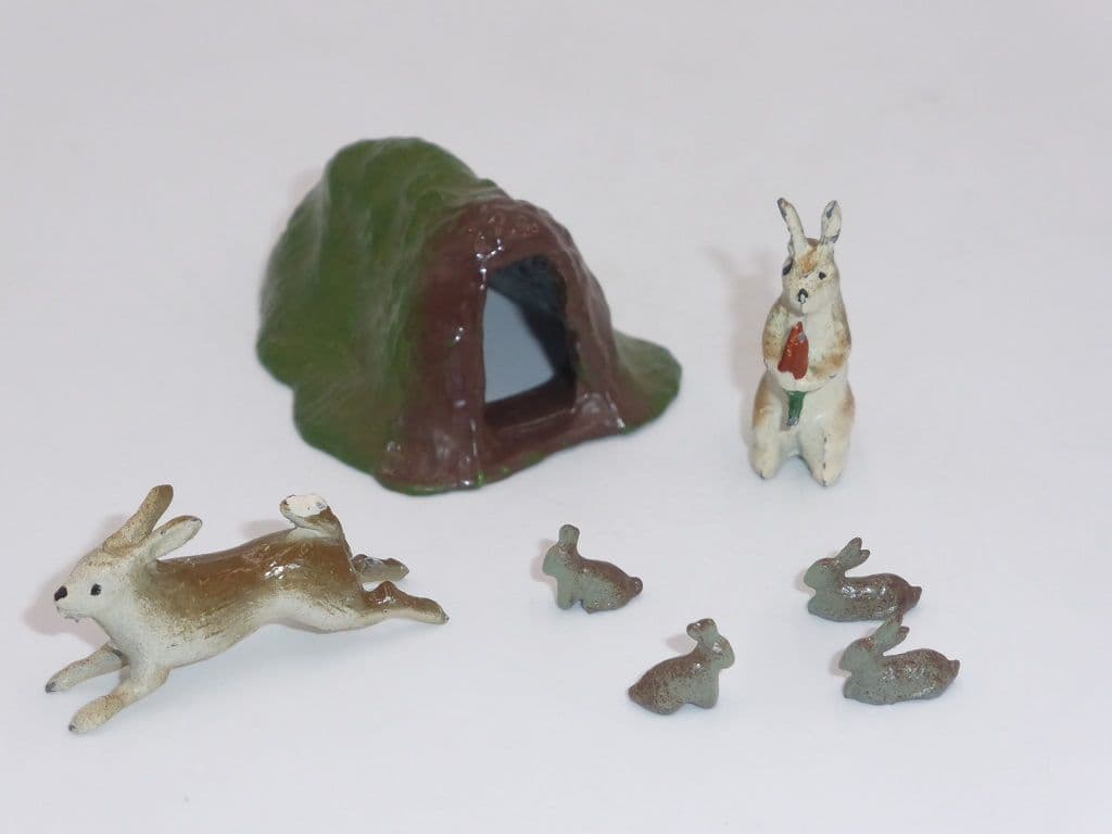 A Barrett & Sons Rabbit Warren Adults and Baby Rabbits