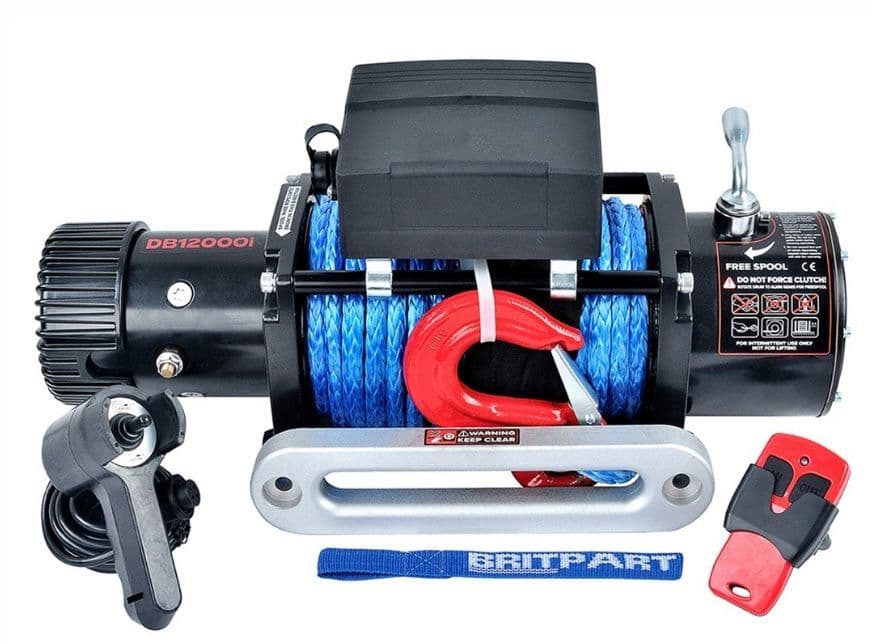 12 000lbs 24V Pulling Power Winch - Dyneema Rope