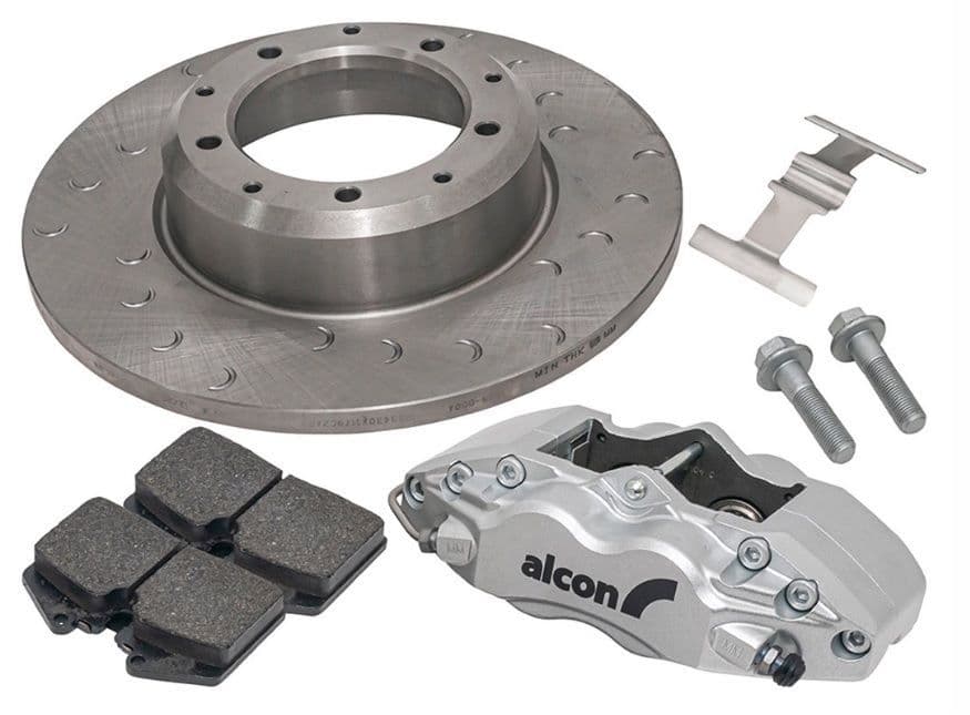 Alcon Defender Rear Brake Kit - Silver Calipers 4 Pistons