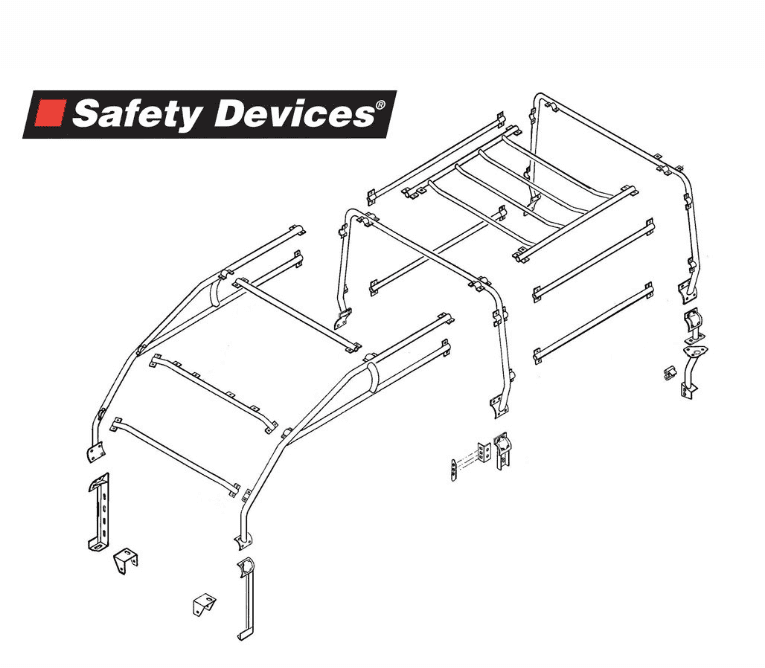 Defender 110 6-Point Full External Roll Cage