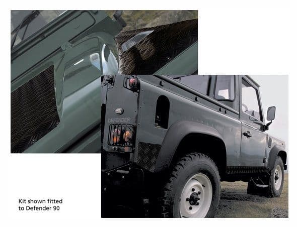 Defender 110 Black Finish Chequer Plate Kit - DA4297B