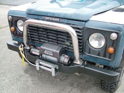 Defender 90/110 Winch Bumper Black Steel